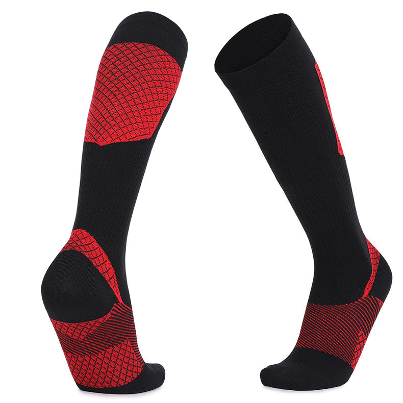 Compression Thickened Bottom Long Socks-Black Red – Online Sale Zone